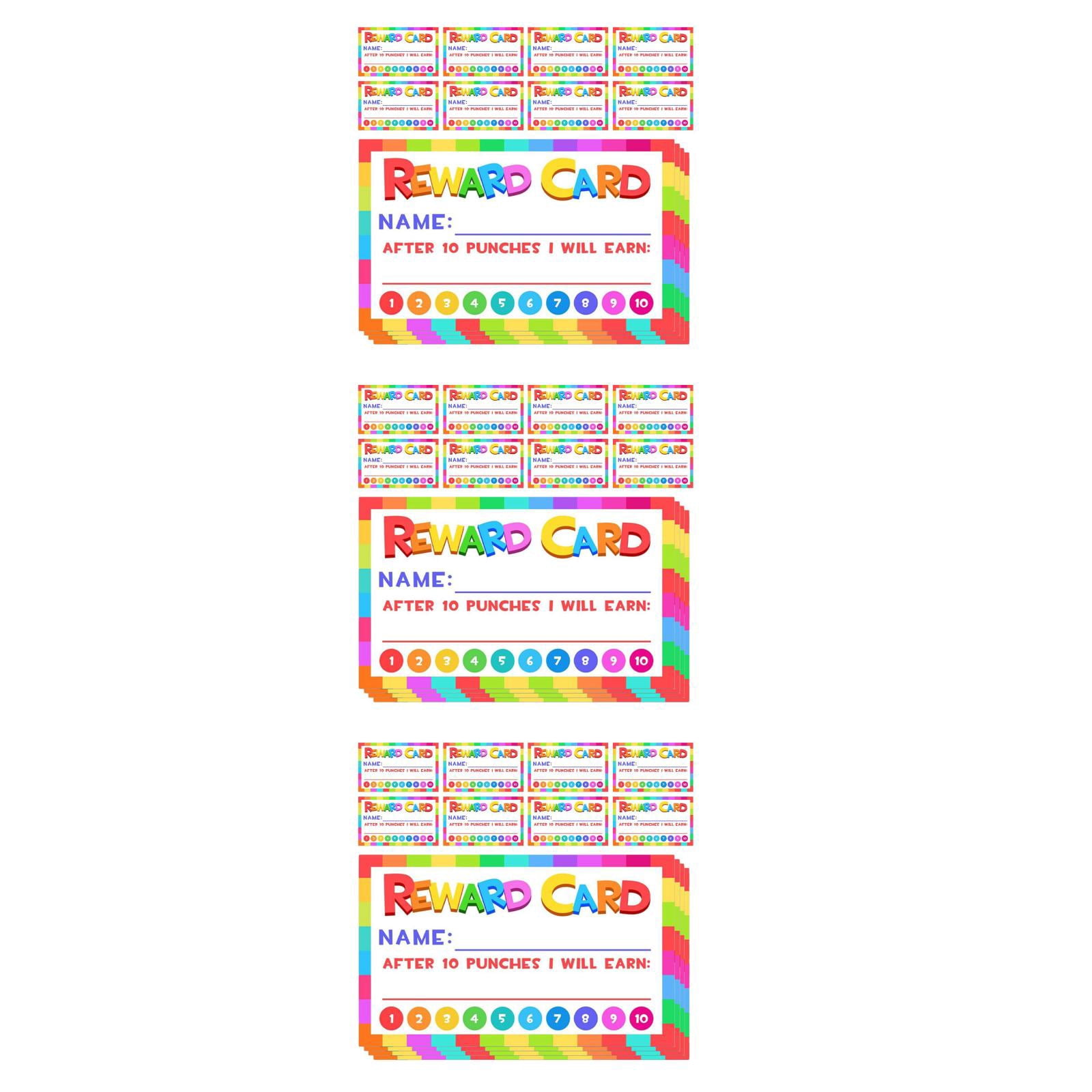 Masteelf 150 pcs Kids Punch Cards For Classroom Rewards For Encouraging ...