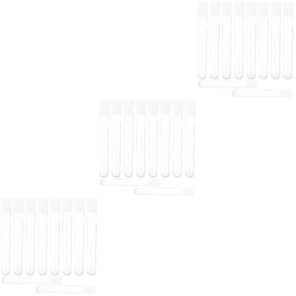Masteelf 150 pcs Test Tubes Test Vials Storage Containers Clear Tube ...