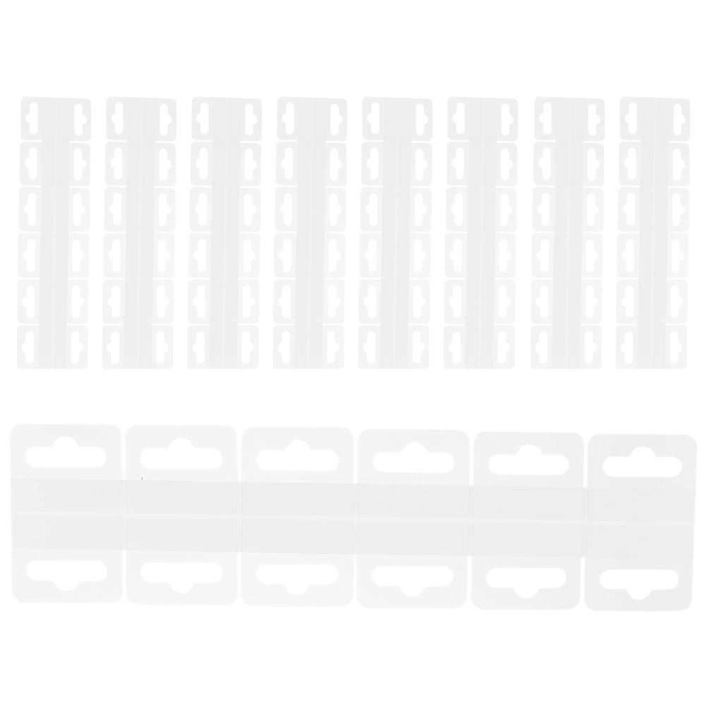Masteelf 150pcs Adhesive Hanging Tabs Clear PVC Hang Tags Clear Sticky ...