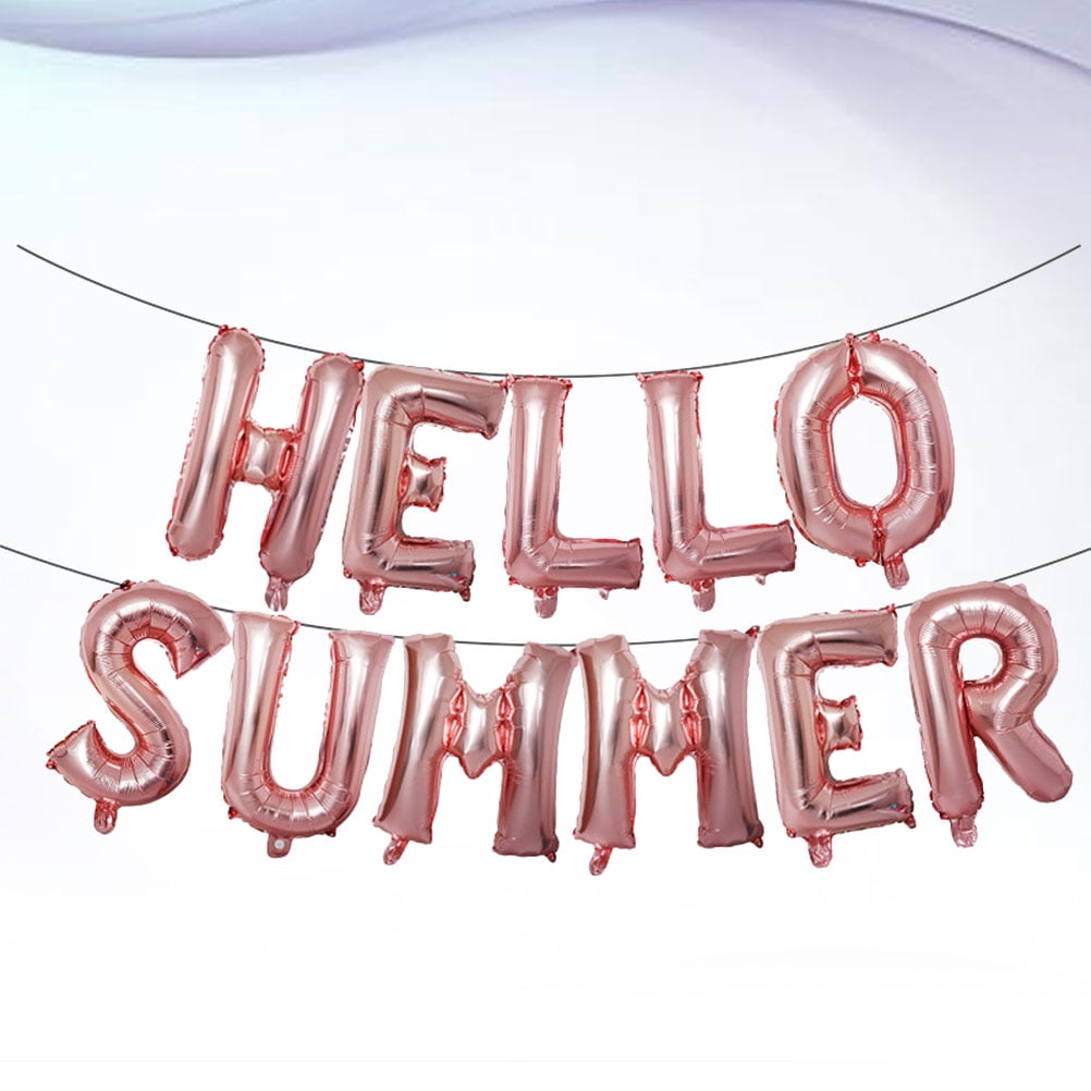 Masteelf 16 Inch Summer Party Balloons Aluminum Foil Rosy Letter Design ...