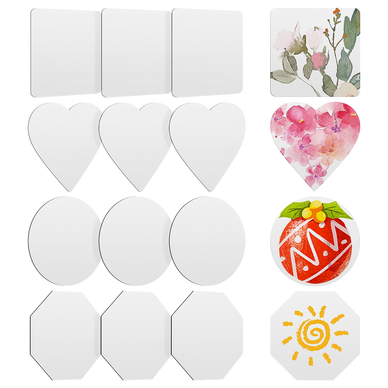Masteelf 16 Pcs Blank Magnets Refrigerator Sublimation Magnetic ...