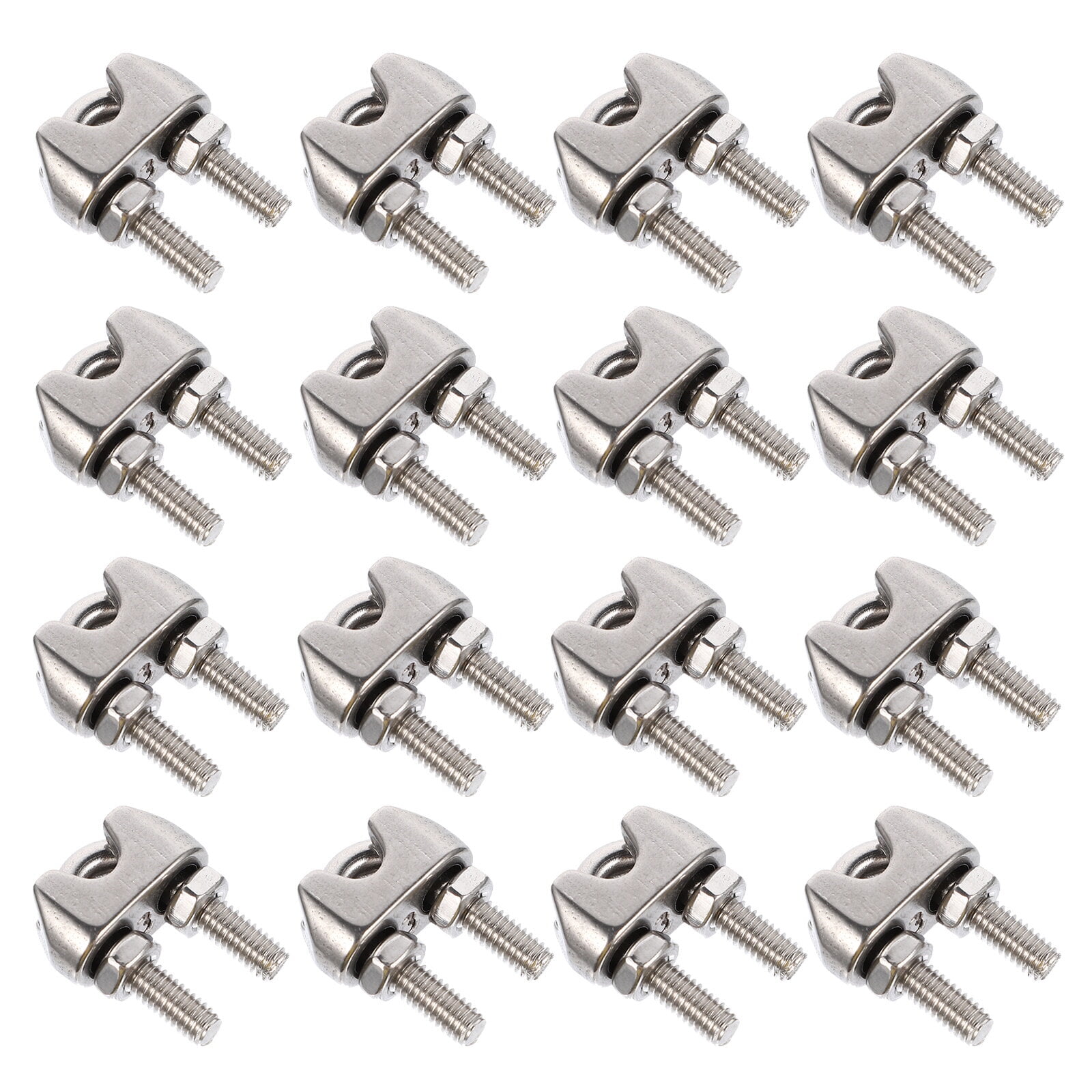 Masteelf 16 Pcs Clamps Gym Handles for Cables Wire Rope Chuck Fencing ...