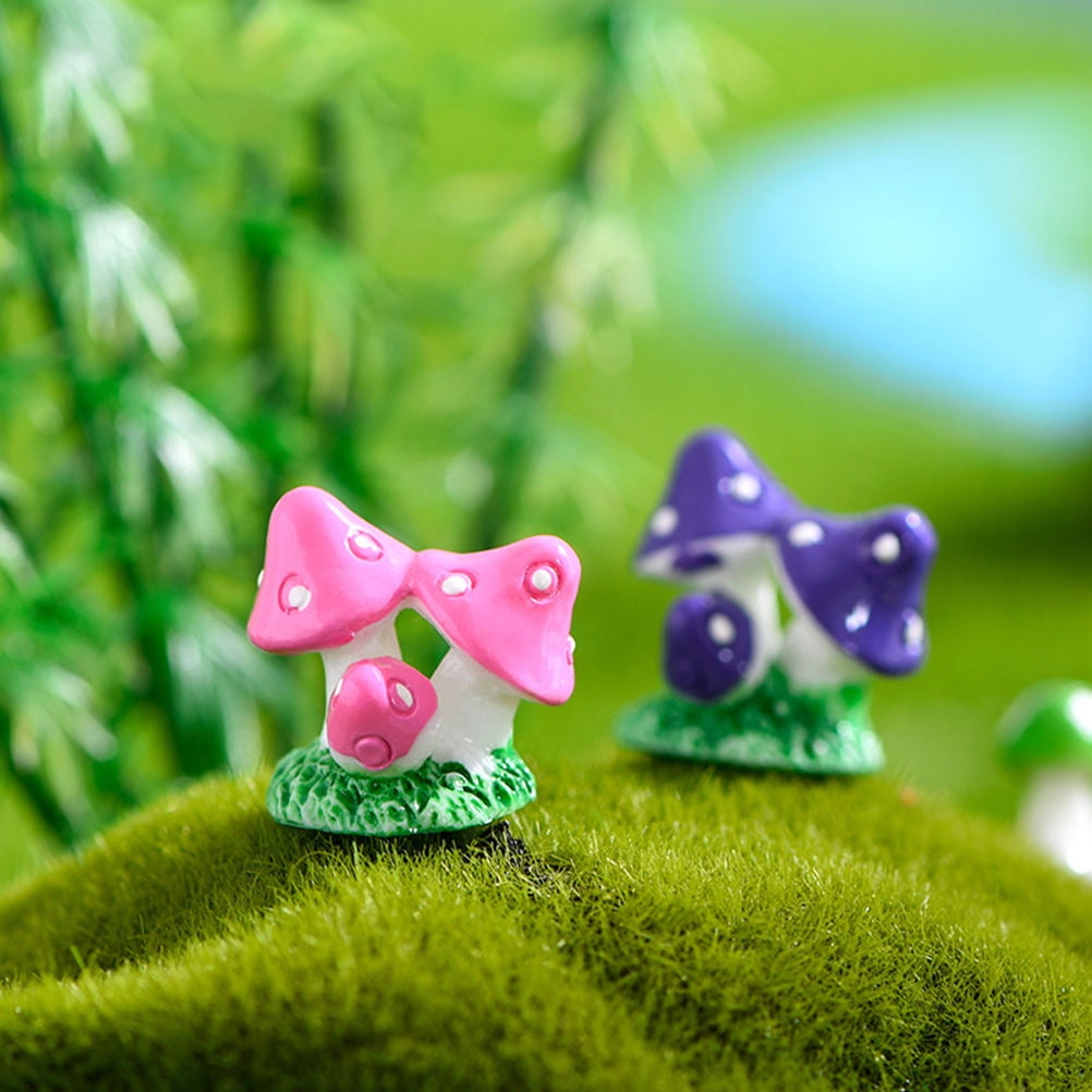 Masteelf 16 Pcs Garden Tiny Mushroom Mini Mushrooms for Fairy Gardens ...