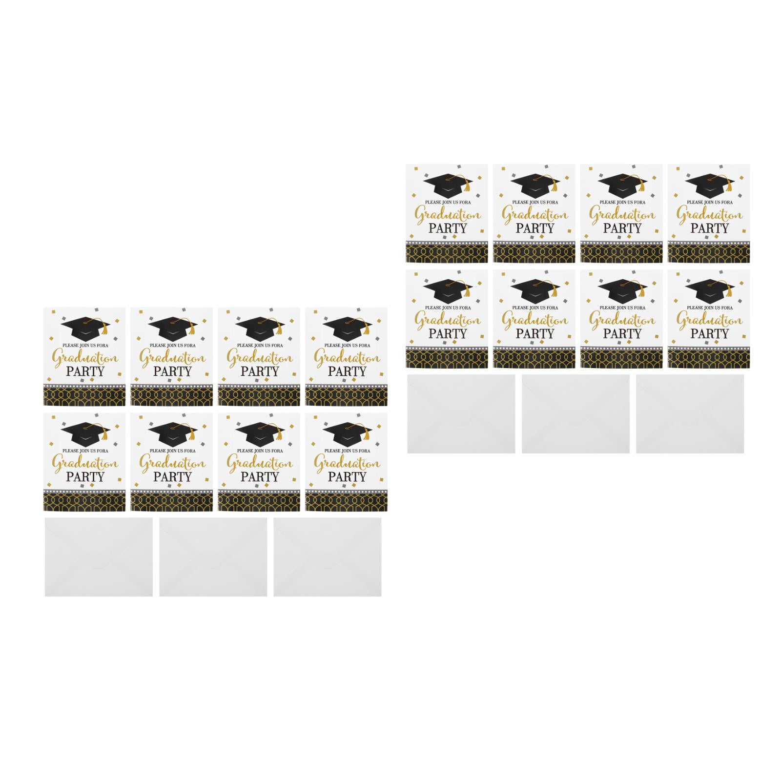 Masteelf 16 Pcs Graduation Party Paper Invitation Cards Grad Themed ...
