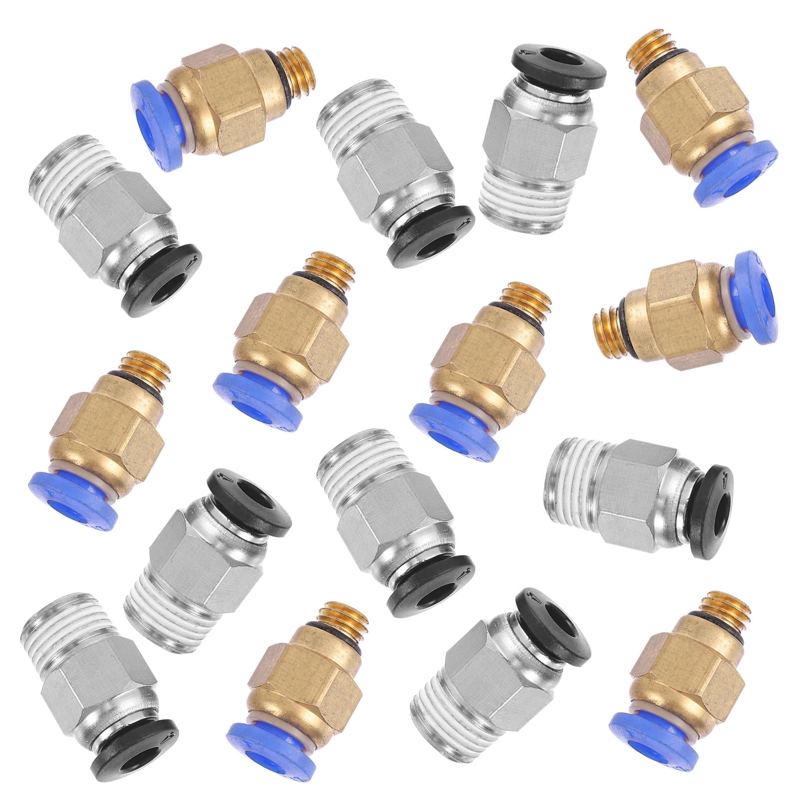 Masteelf 16 Pcs Pneumatic Kit Male Thread Straight Quick Fitting Broken ...