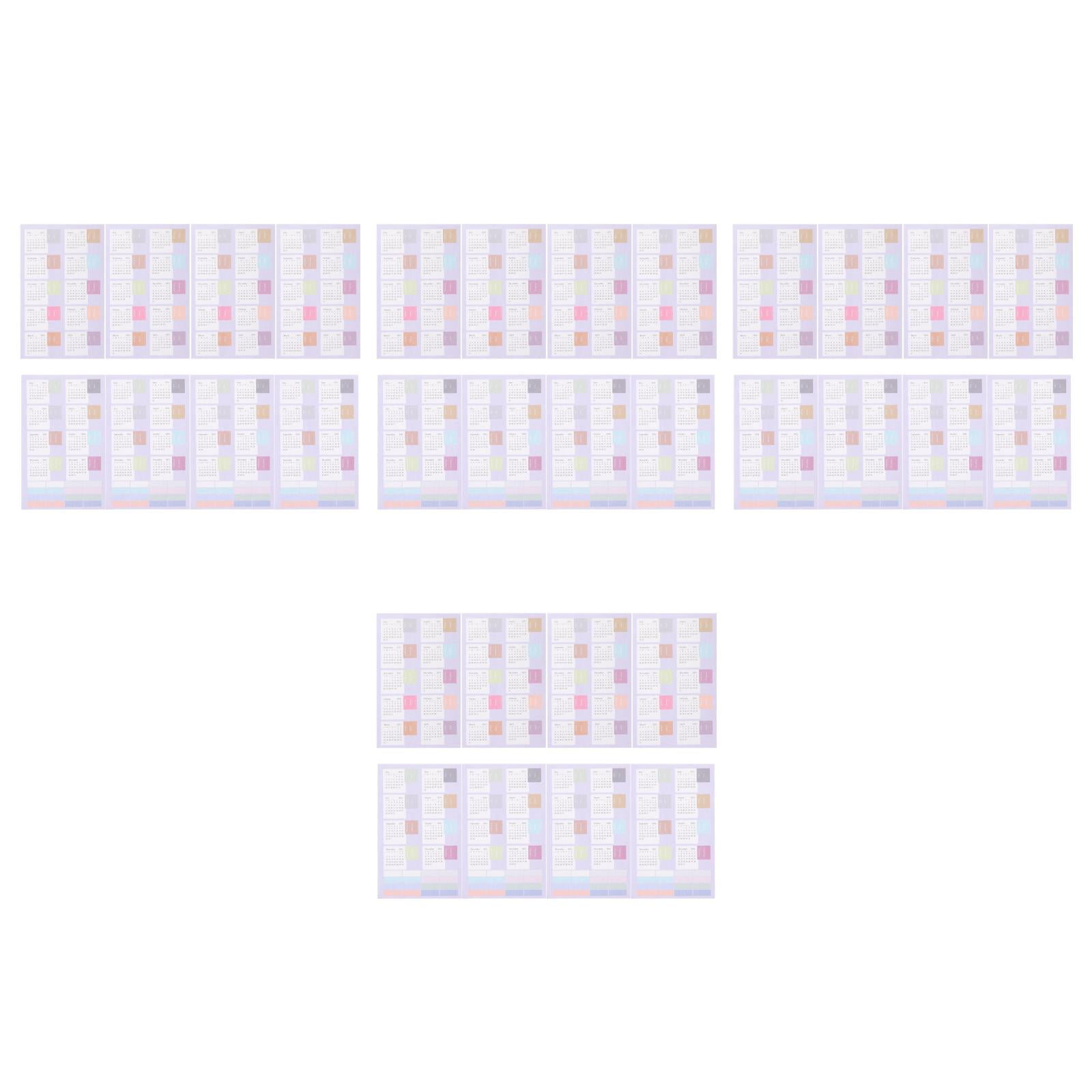 Masteelf 16 Sheets Monthly Calendar Stickers Colored Index Sticker ...