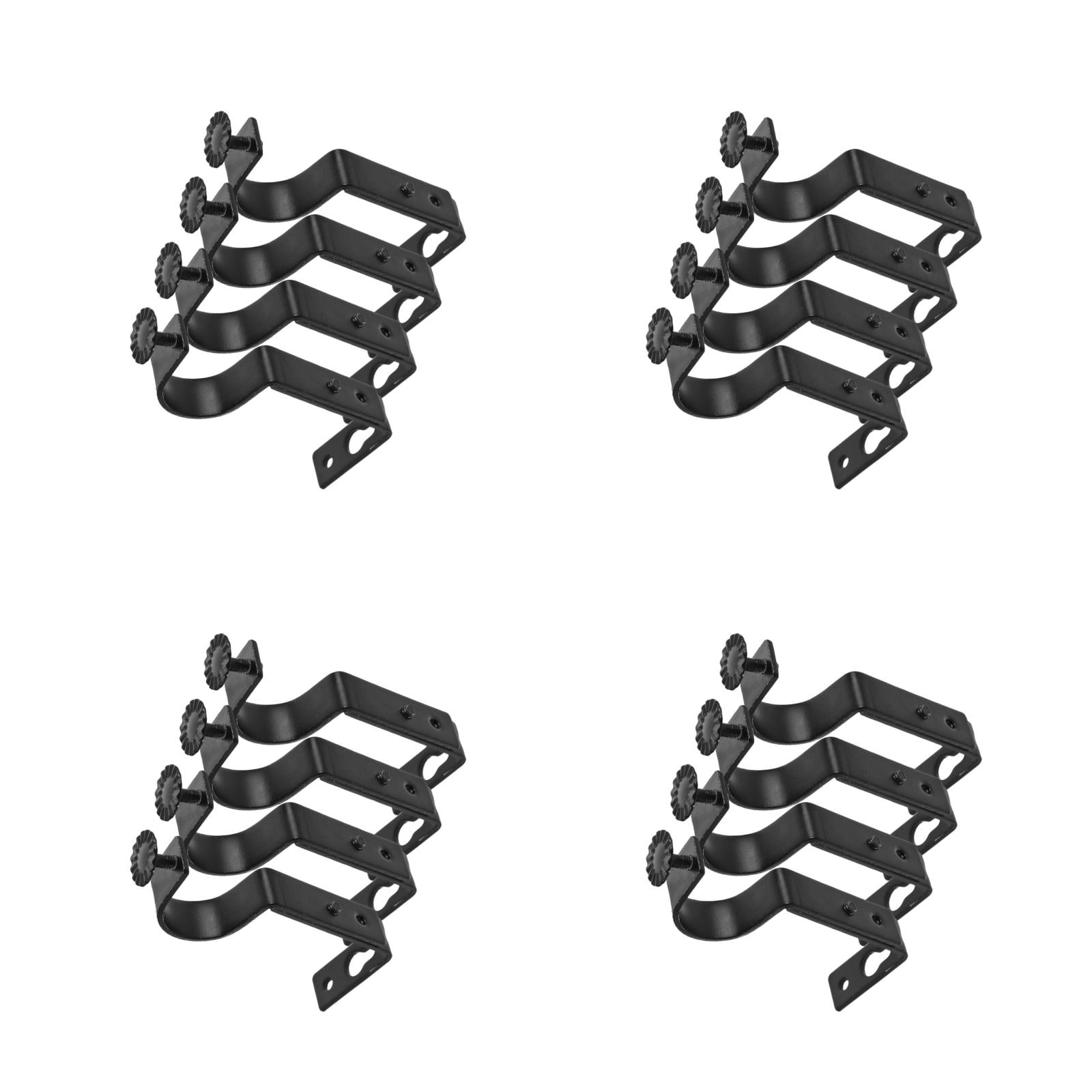 Masteelf 16 pcs Heavy Duty Adjustable Curtain Rod Racks Metal Curtain ...