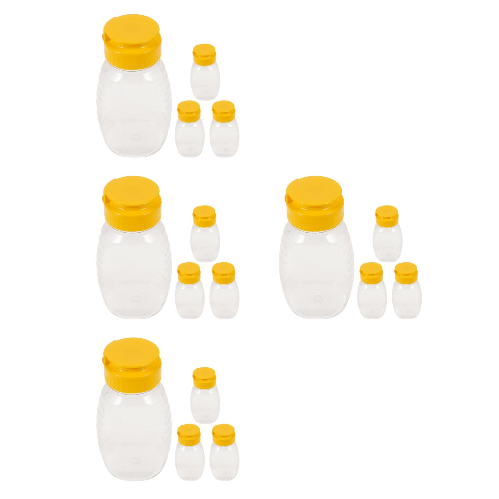 Masteelf 16 pcs Honey Jars Plastic Honey Bottles Clear Empty Honey ...