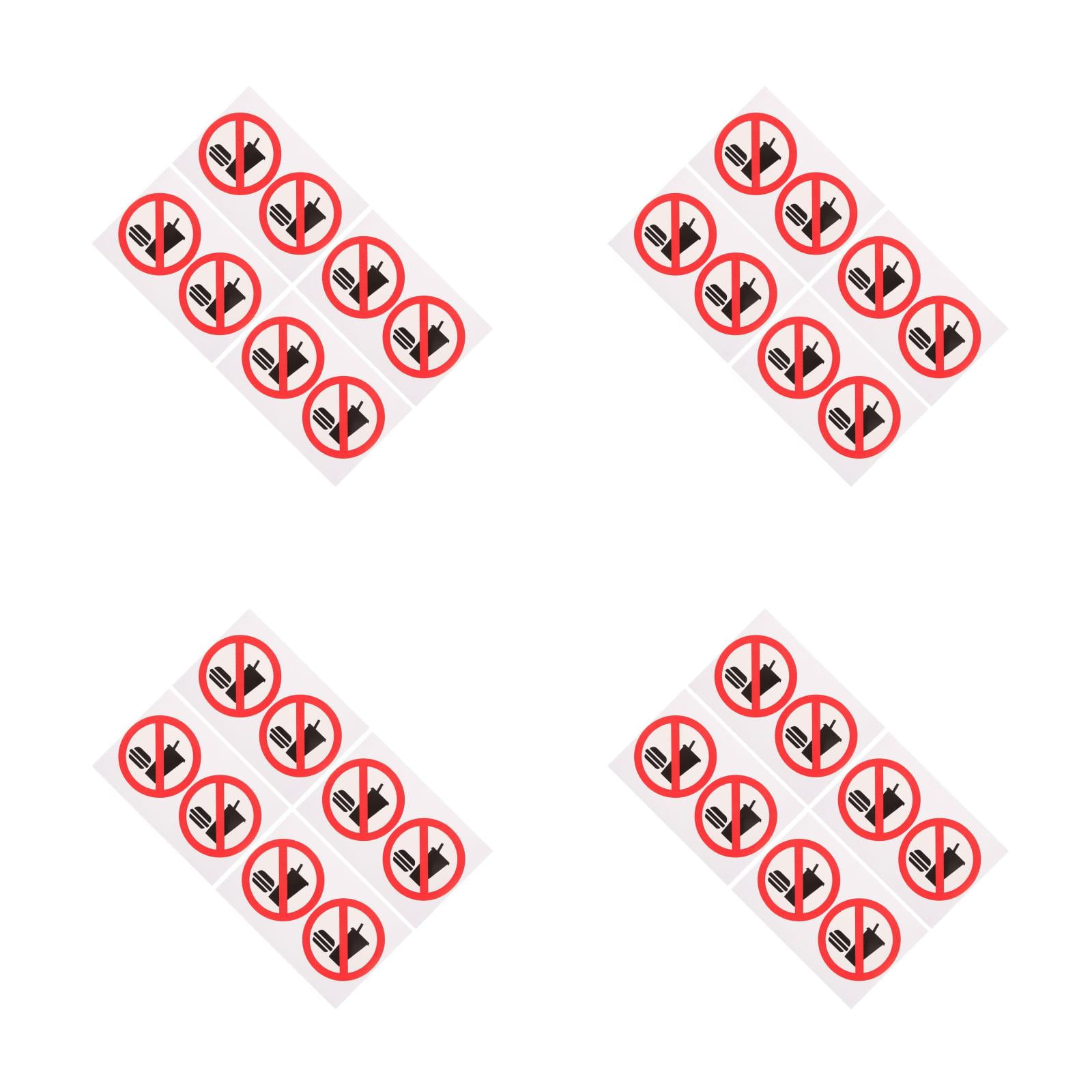 Masteelf 16 pcs Indoor No Food Or Drink Allowed Sticker Warning Sign ...