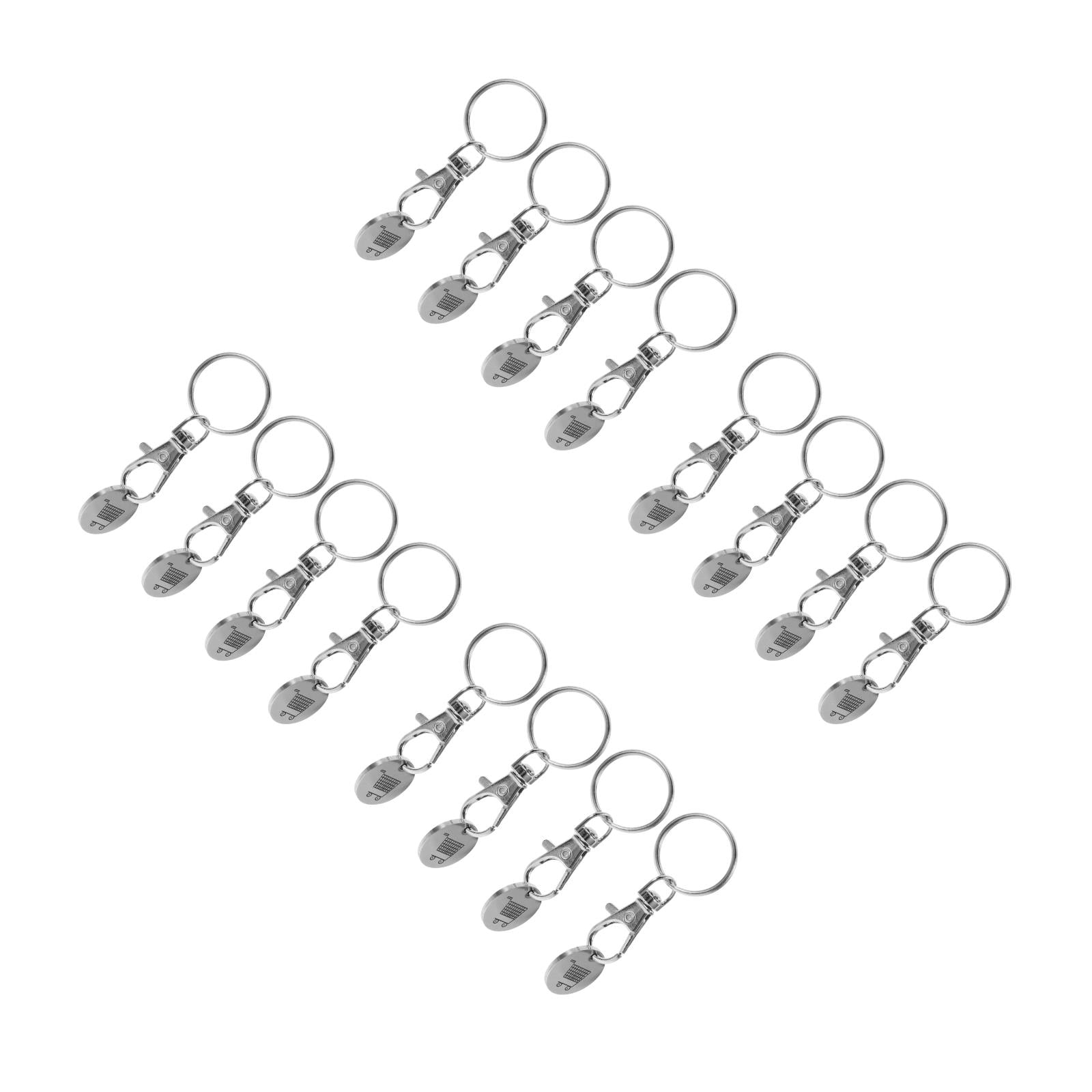 Masteelf 16 pcs Shopping Cart Token Keychain Stainless Steel Trolley ...