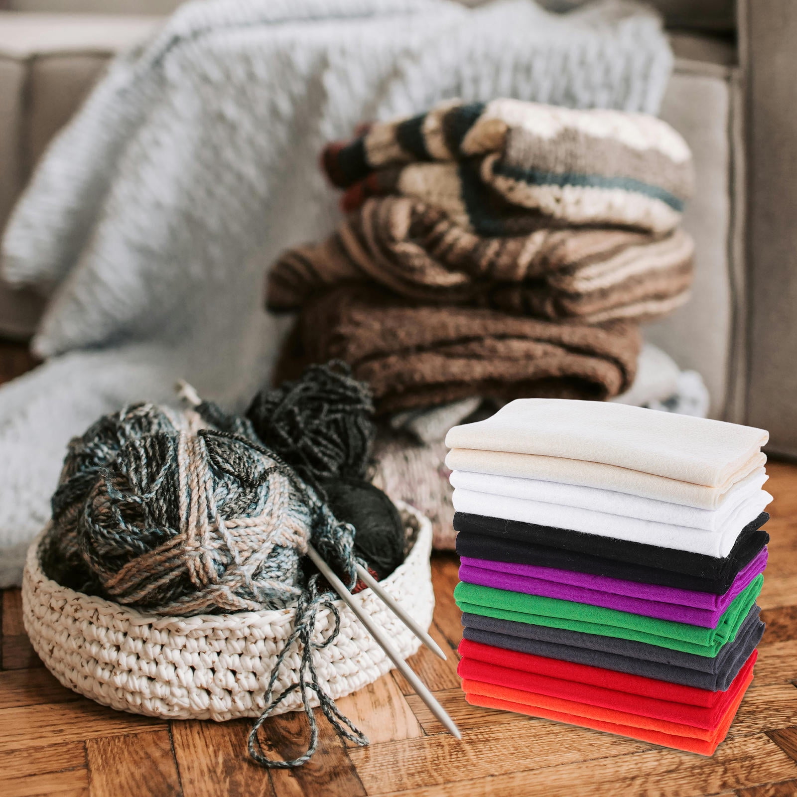 Masteelf 16pcs Assorted Color Felt Fabric Sheets For Crafts Sewing And ...