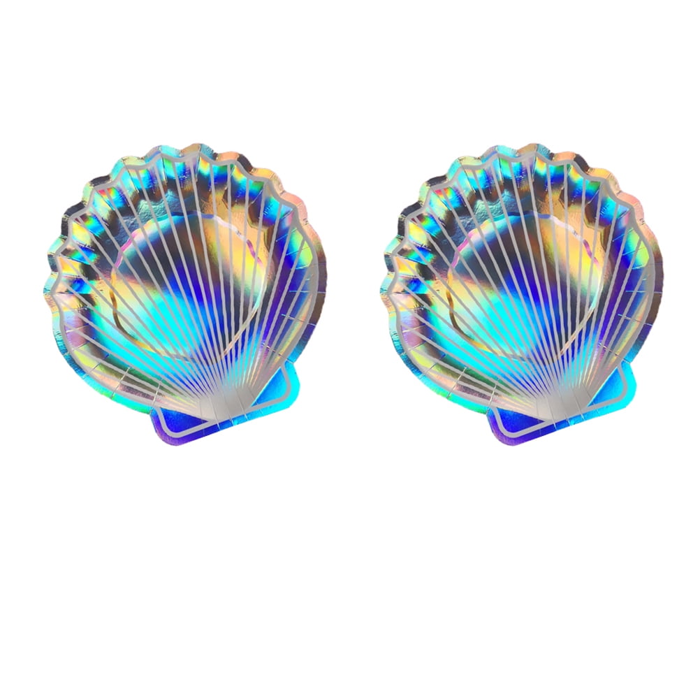 Masteelf 16pcs Disposable Paper Plates Shell Shaped Plate Disposable ...