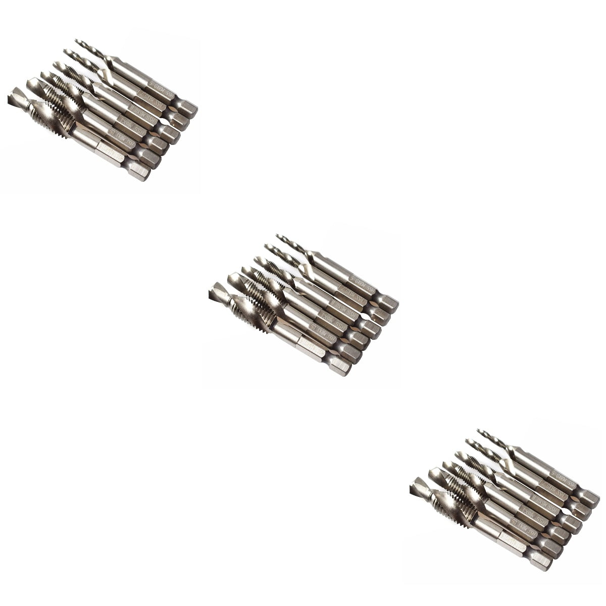 Masteelf 18 PCS Multi-function Countersink Drill Bit Drill Tap Spiral ...