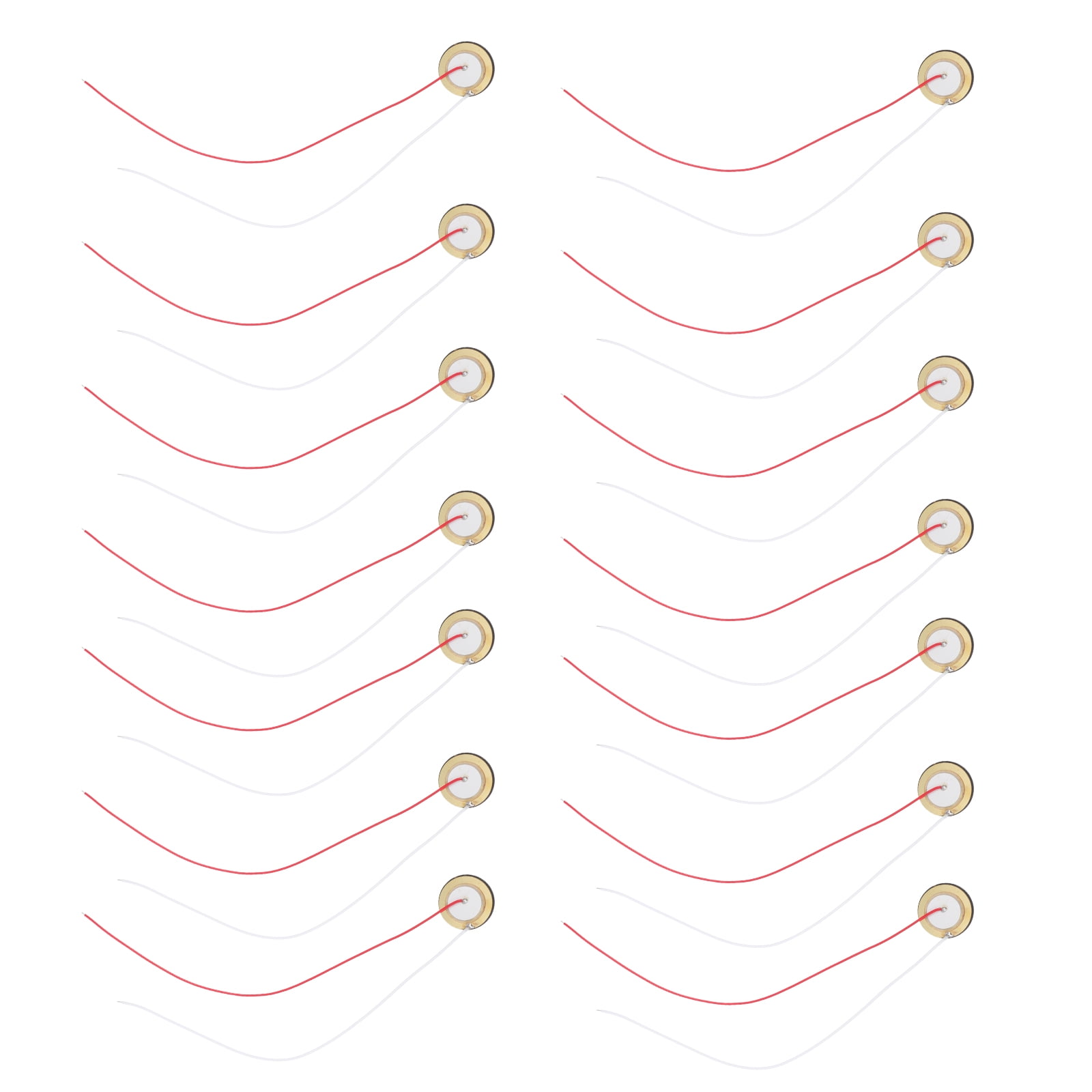 Masteelf 18 Pcs Cables Ceramic Buzzer Sheets Acoustic Transducers ...