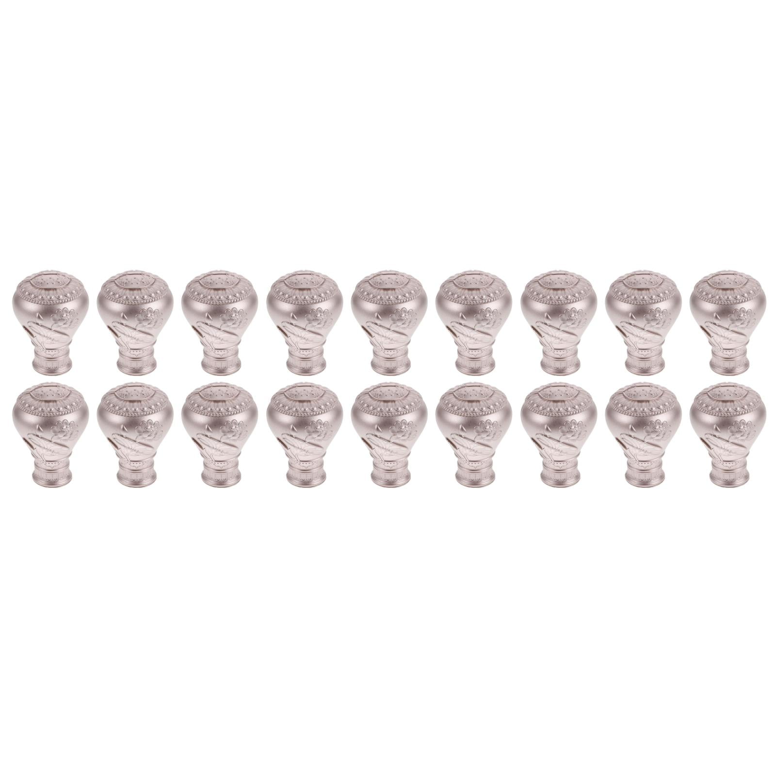 Masteelf 18 Pcs Curtain Rod Decorative Finials Window Curtain Pole Ends ...