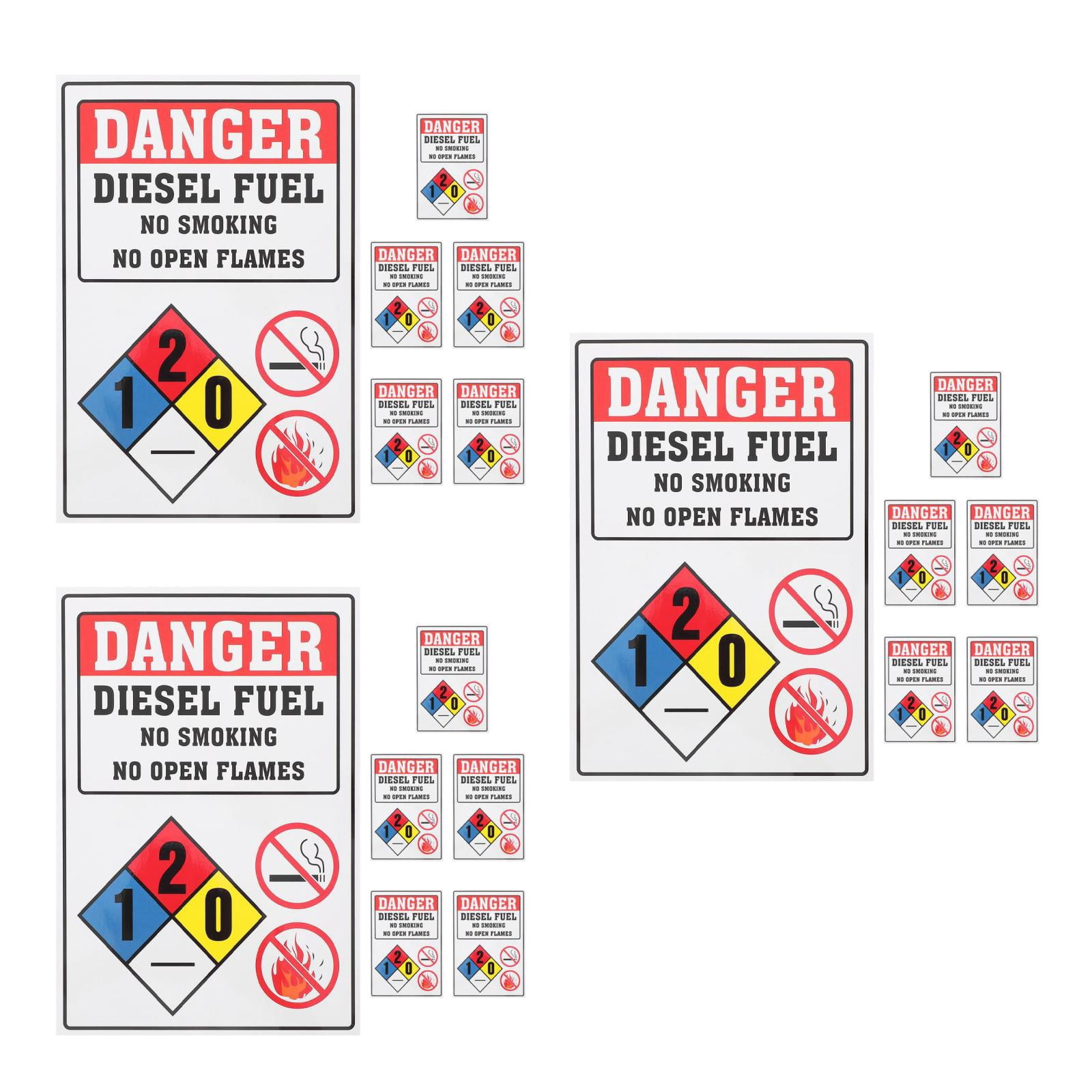 Masteelf 18 Pcs Danger Sign No Smoking or Open Flames Safety Sign ...