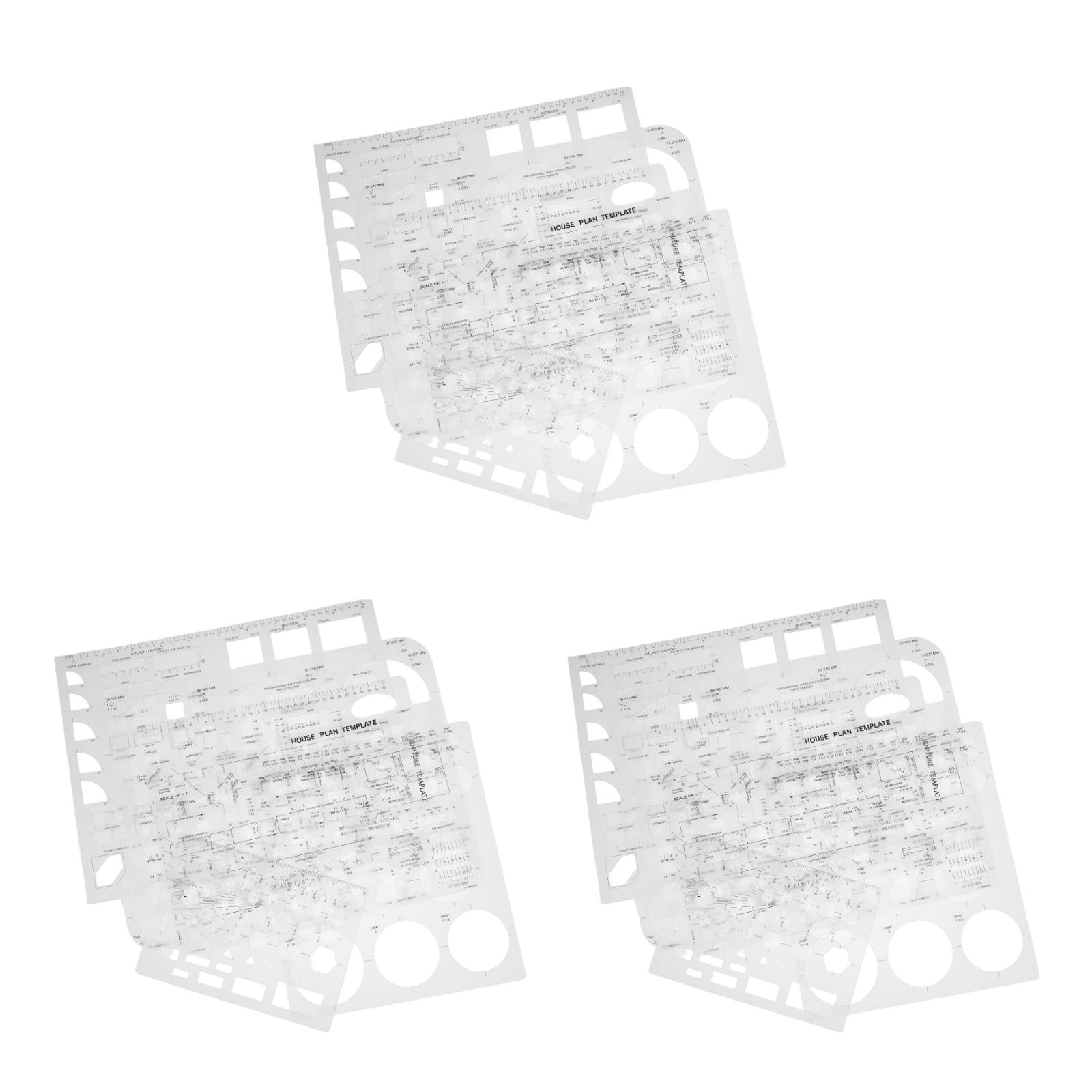 Masteelf 18 Pcs Geometric Drawings Templates Drafting Stencils ...