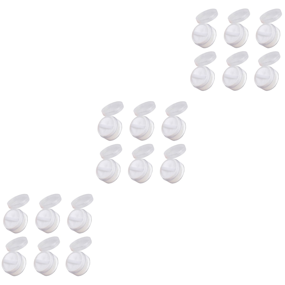 Masteelf 18 Pcs Portable Powder Case Mini Loose Powder Container Box ...