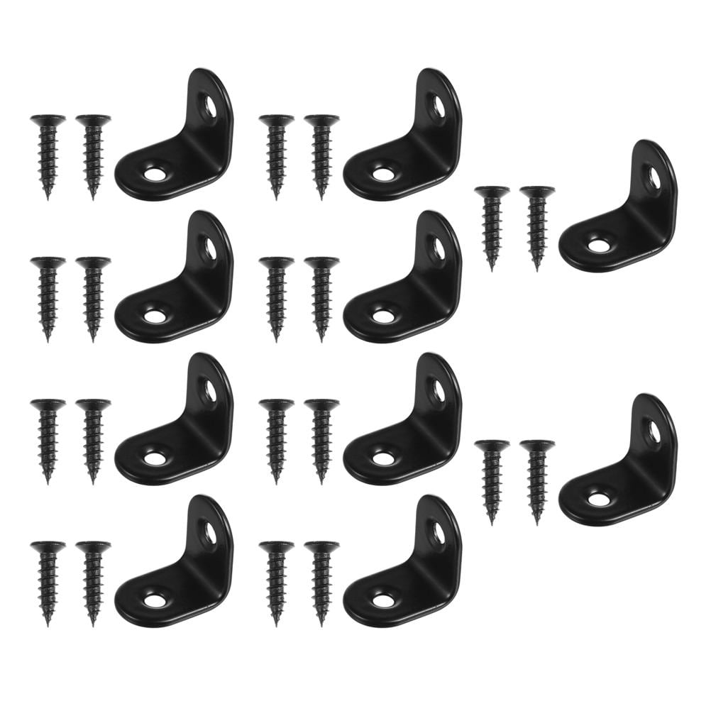 Masteelf 18 Sets Practical L Shape Bracket Corner Brace Bracket with ...