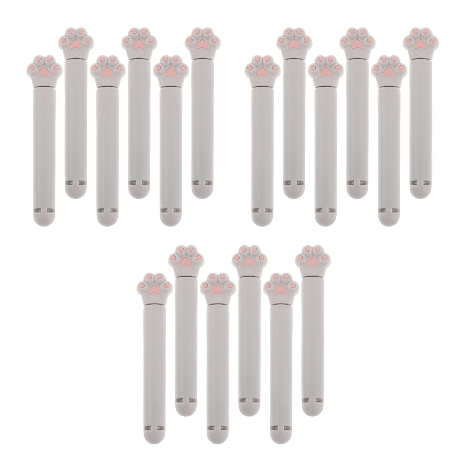 Masteelf 18 pcs Adorable Cat Claw Bag Sealing Clip Food Bag Clips Snack ...