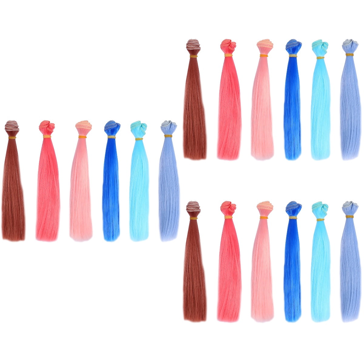 Masteelf 18 pcs Doll Wigs Handcraft Doll Hair High Temperature Silk ...