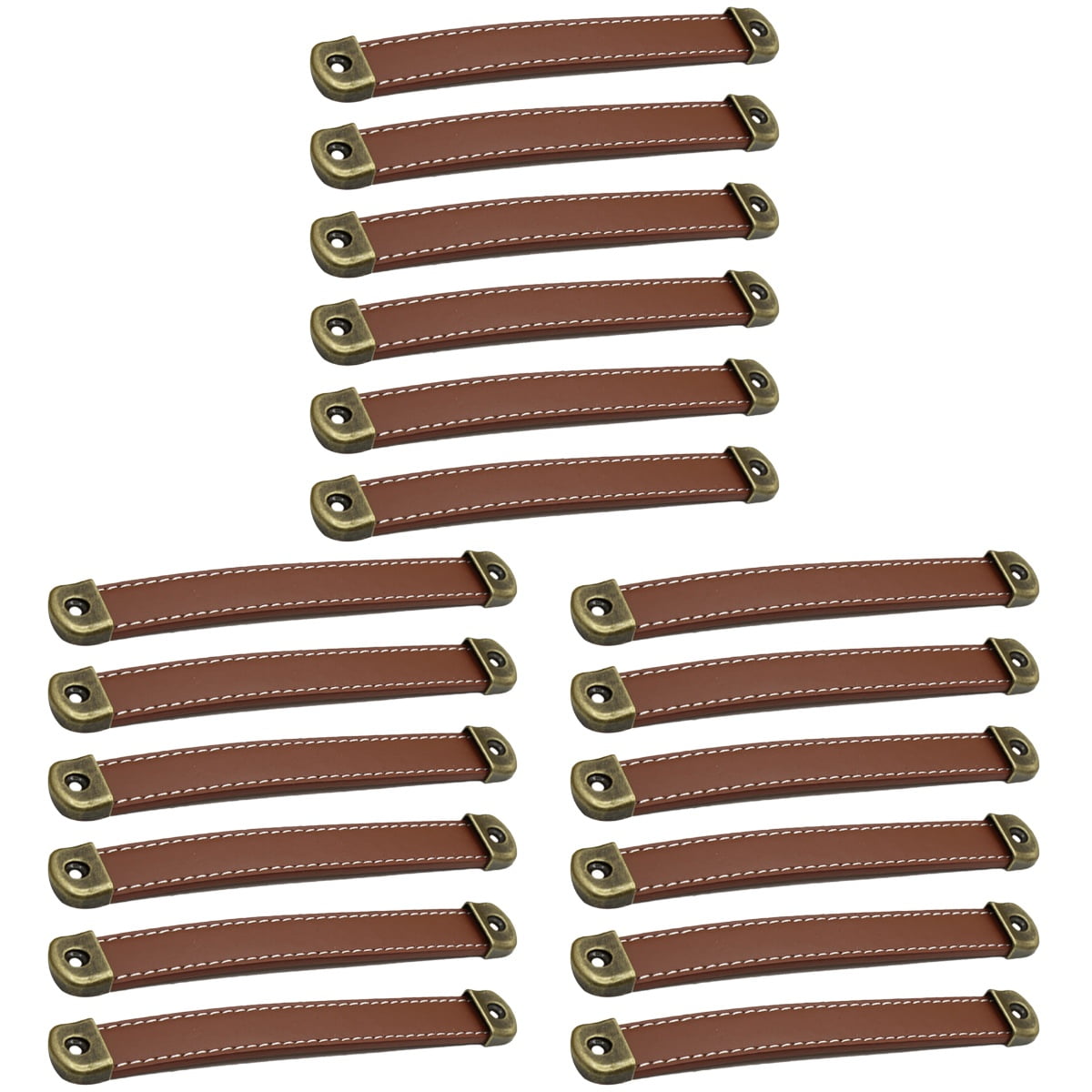 Masteelf 18 pcs Leather Pull Handles Dresser Handles Drawer Pulls ...