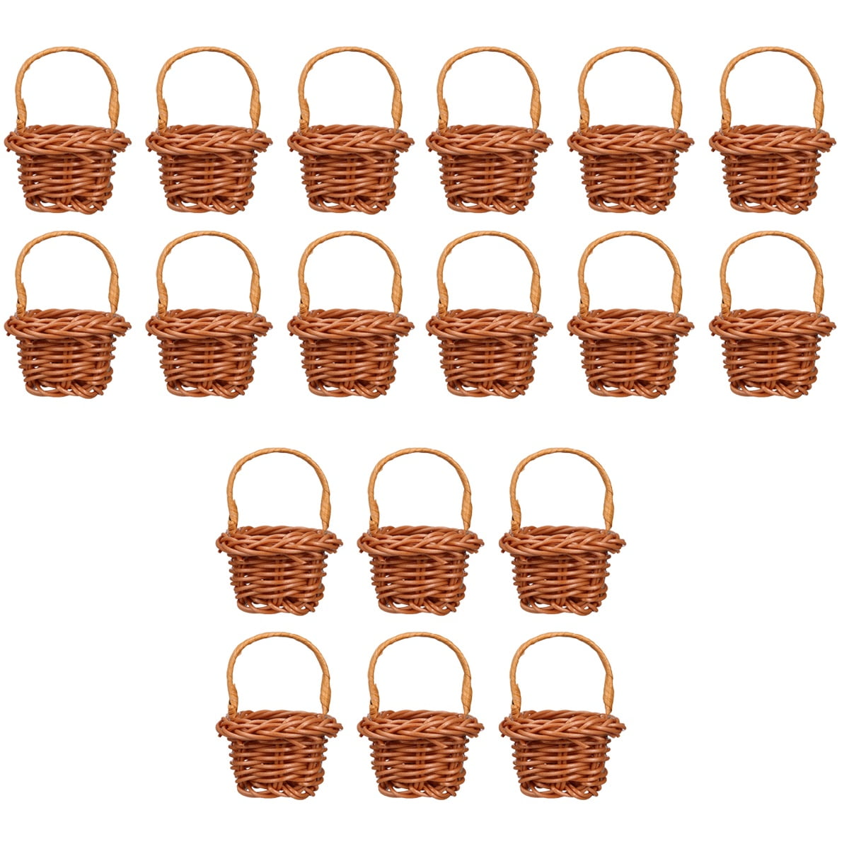 Masteelf 18 pcs Mini Woven Baskets Miniature Flower Basket Mini Picnic ...