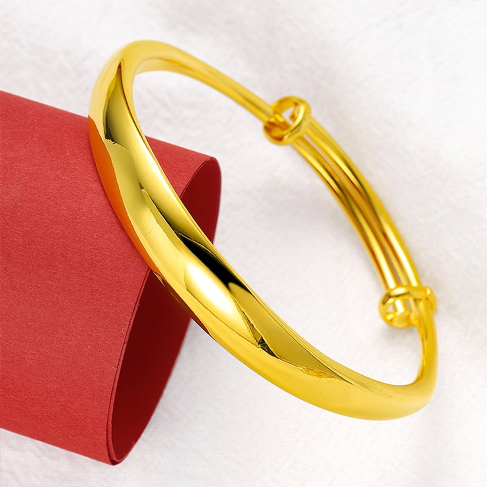 Masteelf 1PC Alluvial Gold Push Pull Bracelet Brass Art Wrist Jewelry ...