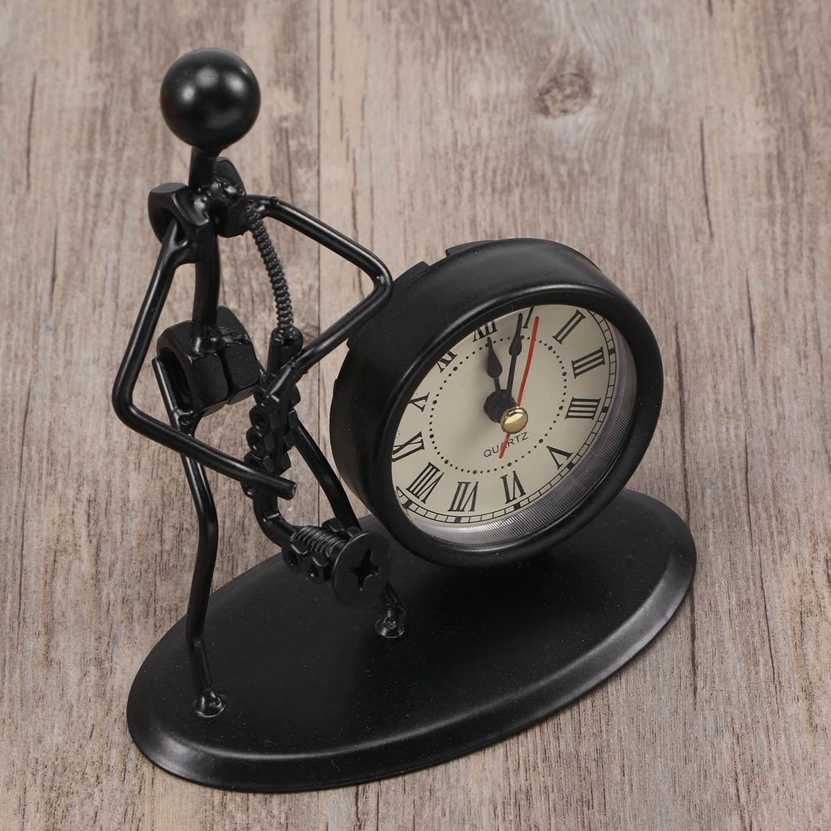 Masteelf 1Pack Black Metal Violin Clock as Musical Instrument Statue ...