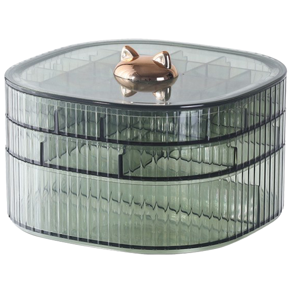 KALLORY Layer Jewelry Box Jewelry Storage Container Square 1Pack 5.9x5 ...