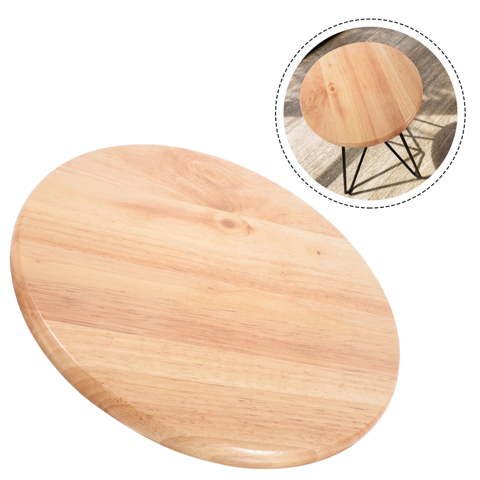 CTIRCHIU Wooden Round Stool Seat Cover Replacement for Bar Stools ...