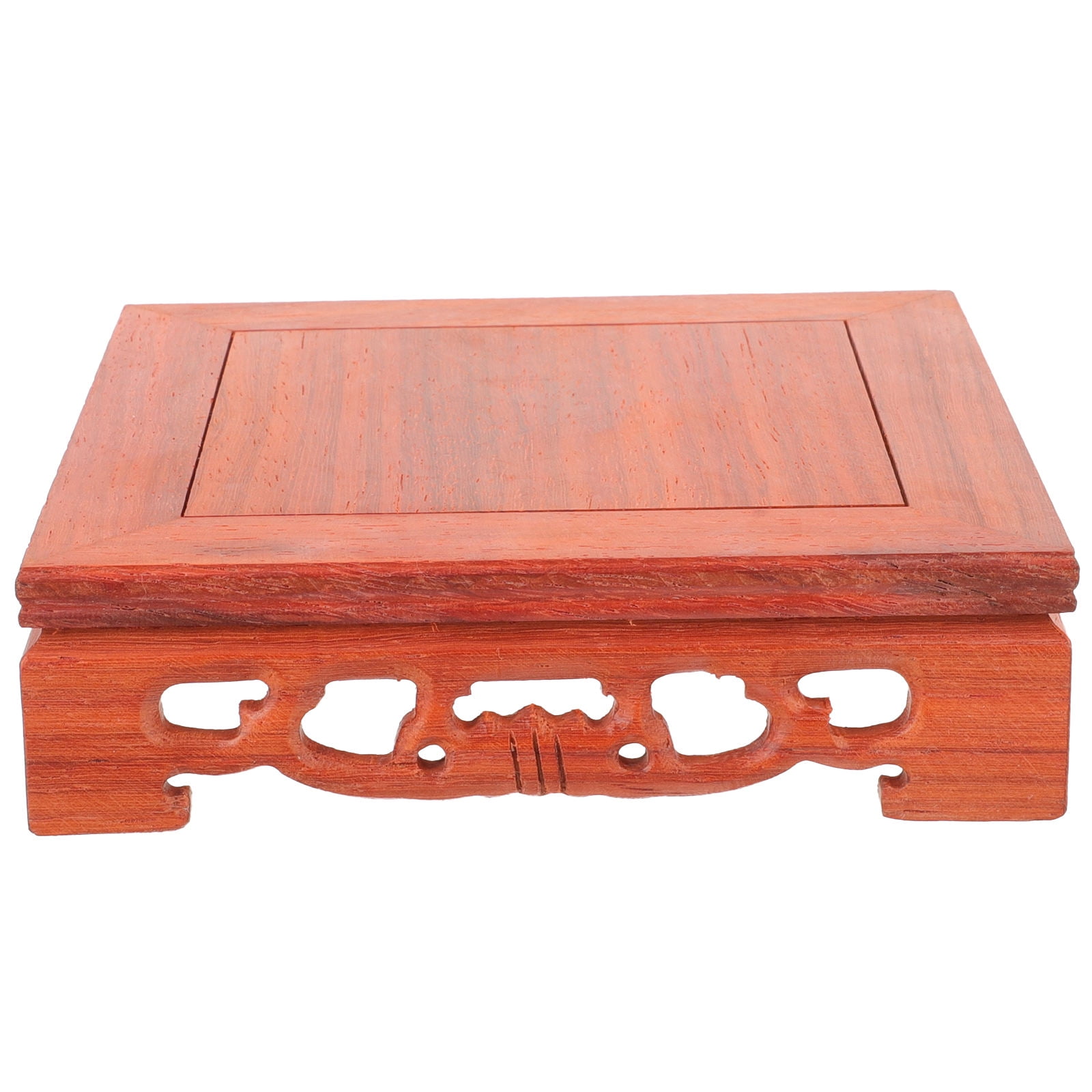 CTIRCHIU vase display stand Teapot Base Dark Red Wood Display Stand ...