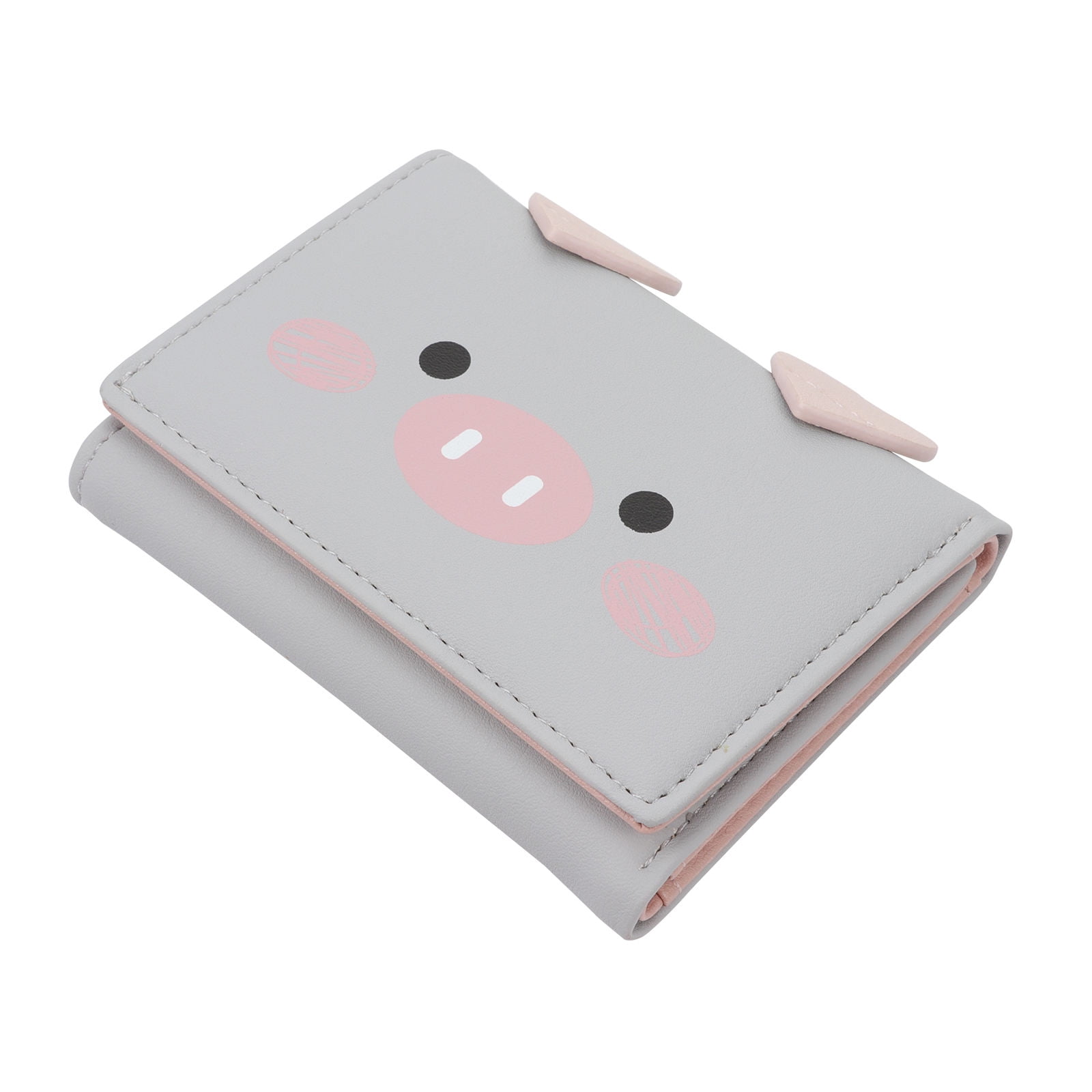 Masteelf 1Pc Cartoon Pig Wallet Three Fold Portable Money Cards Coin ...