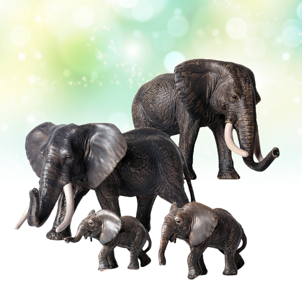 Masteelf 1Set Elephant Family Model Toy Simulation Toys For Kids ...