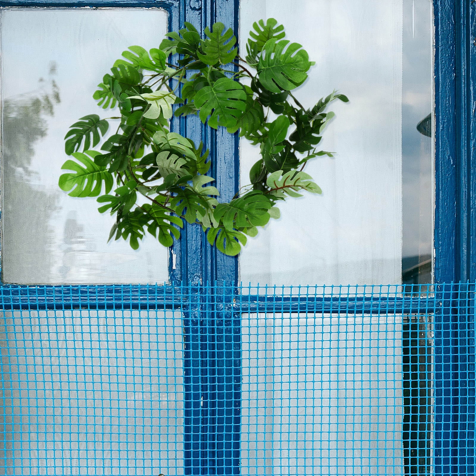 Masteelf 1Set Green Leaf Vines Monstera Leaf Vine Silk Flower Wall and ...