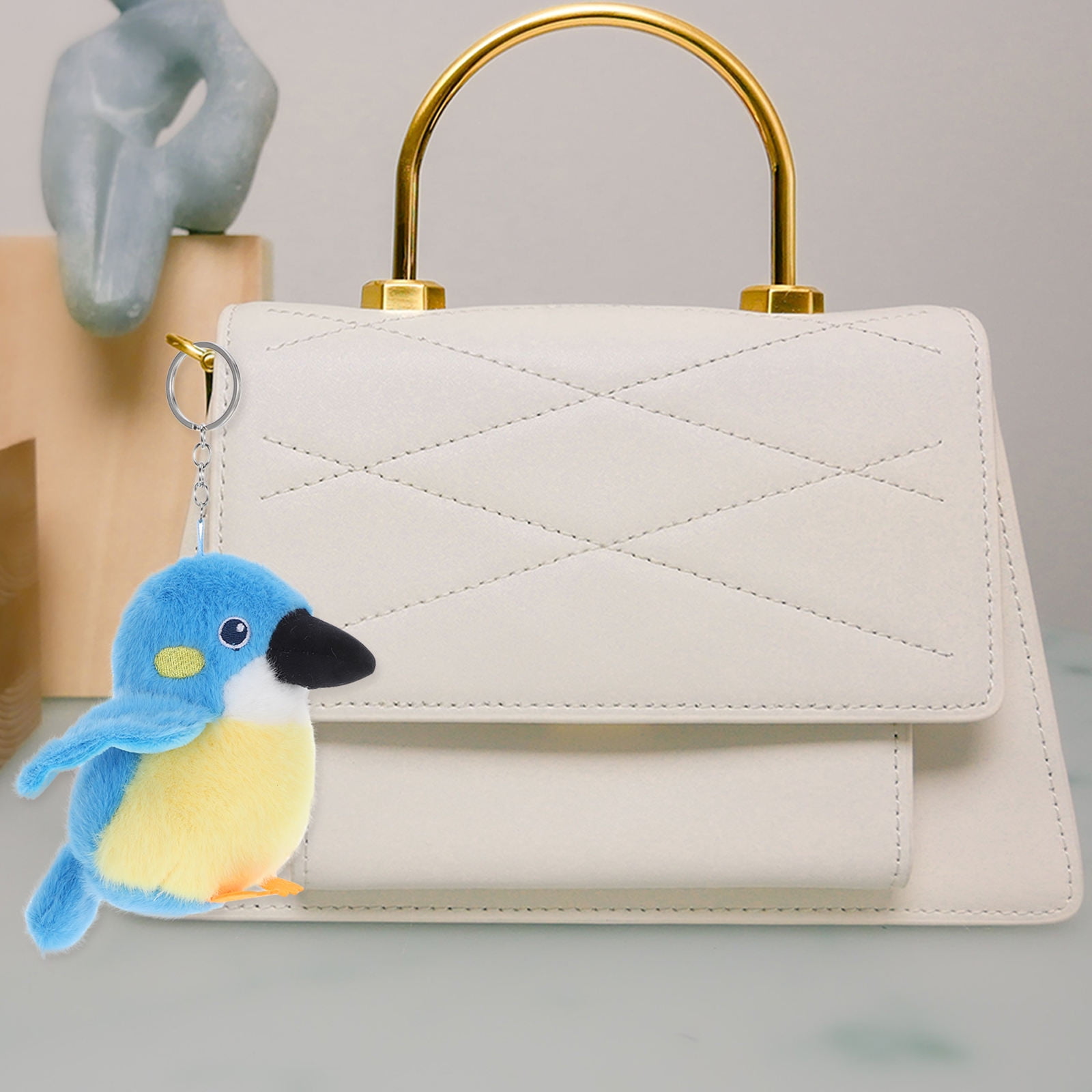 Masteelf 1Set Parrot Pendant Plush Parrot Keychain Sky-Blue for ...