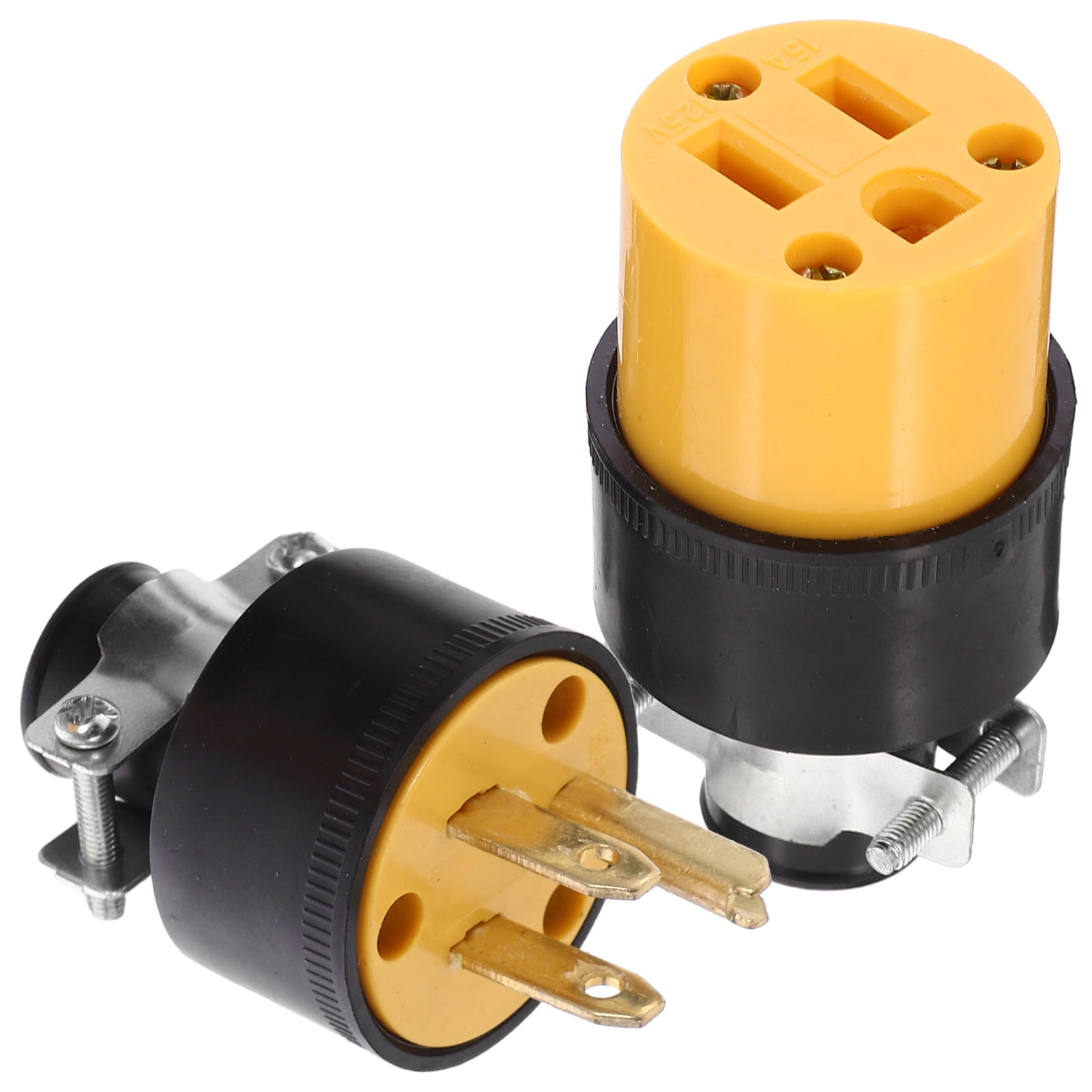 KALLORY Connector Male Female Plug Abs Copper 1 Set 2.8x1.5x1.5in ...