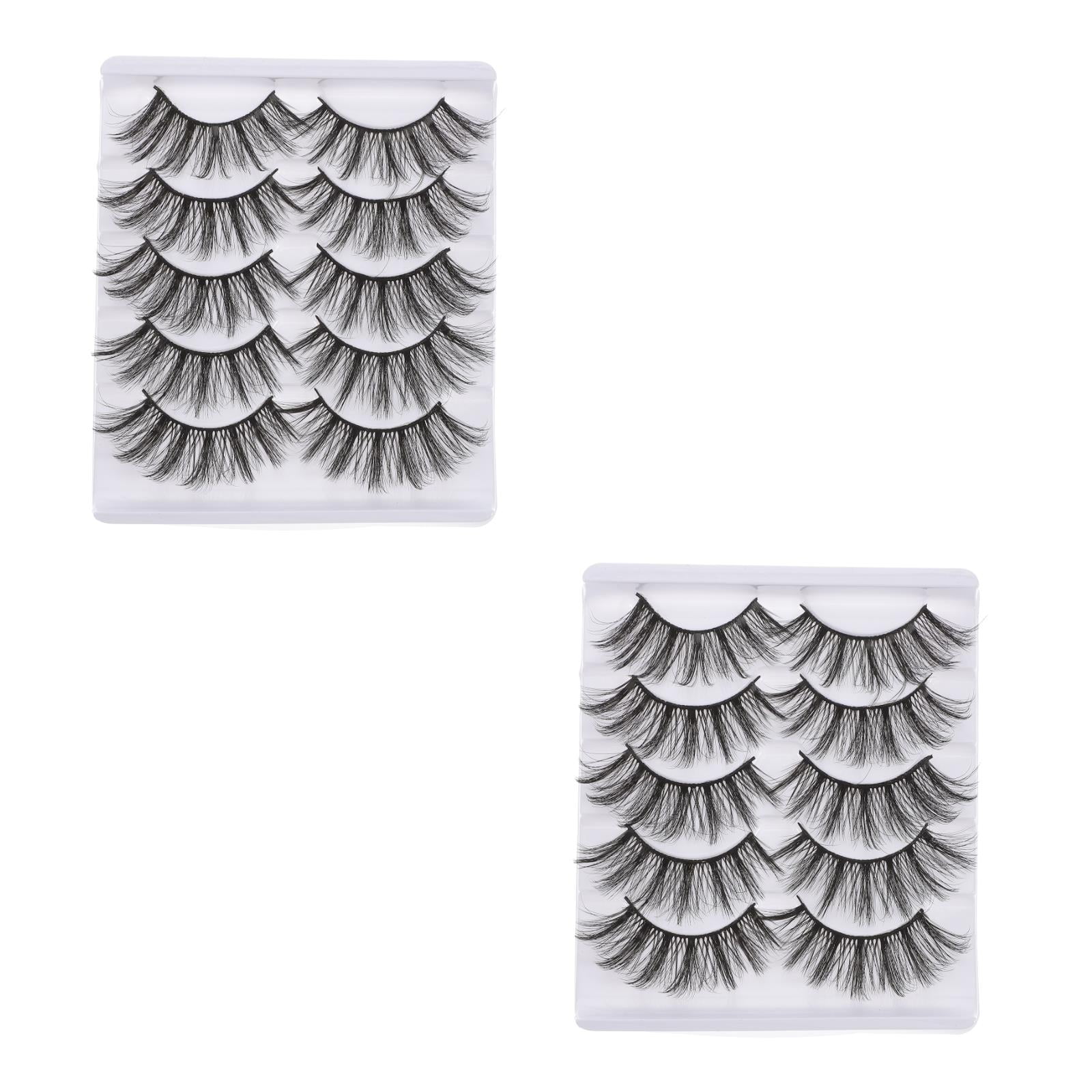 Masteelf 2 Boxes Natural False Eyelash Extensions Fake Lash Extension ...