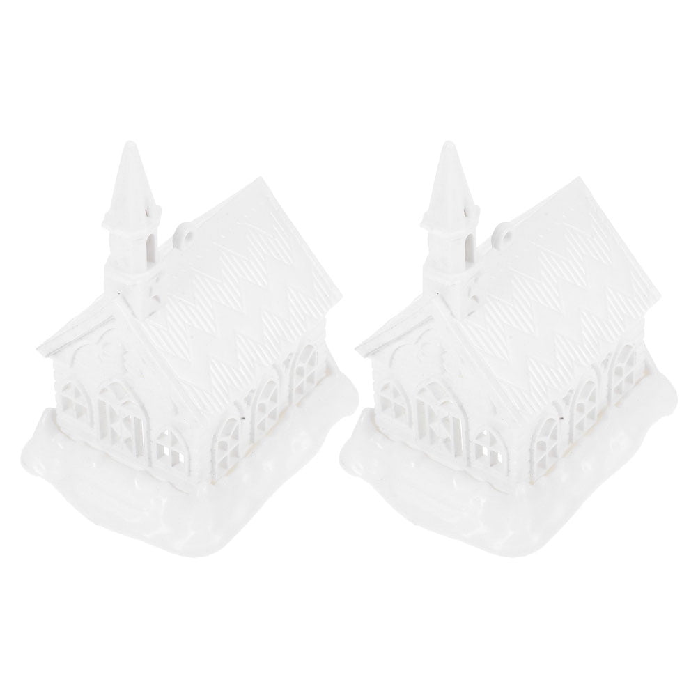 Masteelf 2 PCS Plastic House Model Home Decor Tiny Homes Child White ...