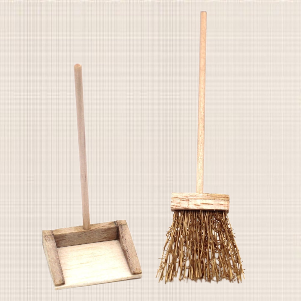 Masteelf 2 PCS Simulated Broom Dustpan Set Mini House Accessories ...