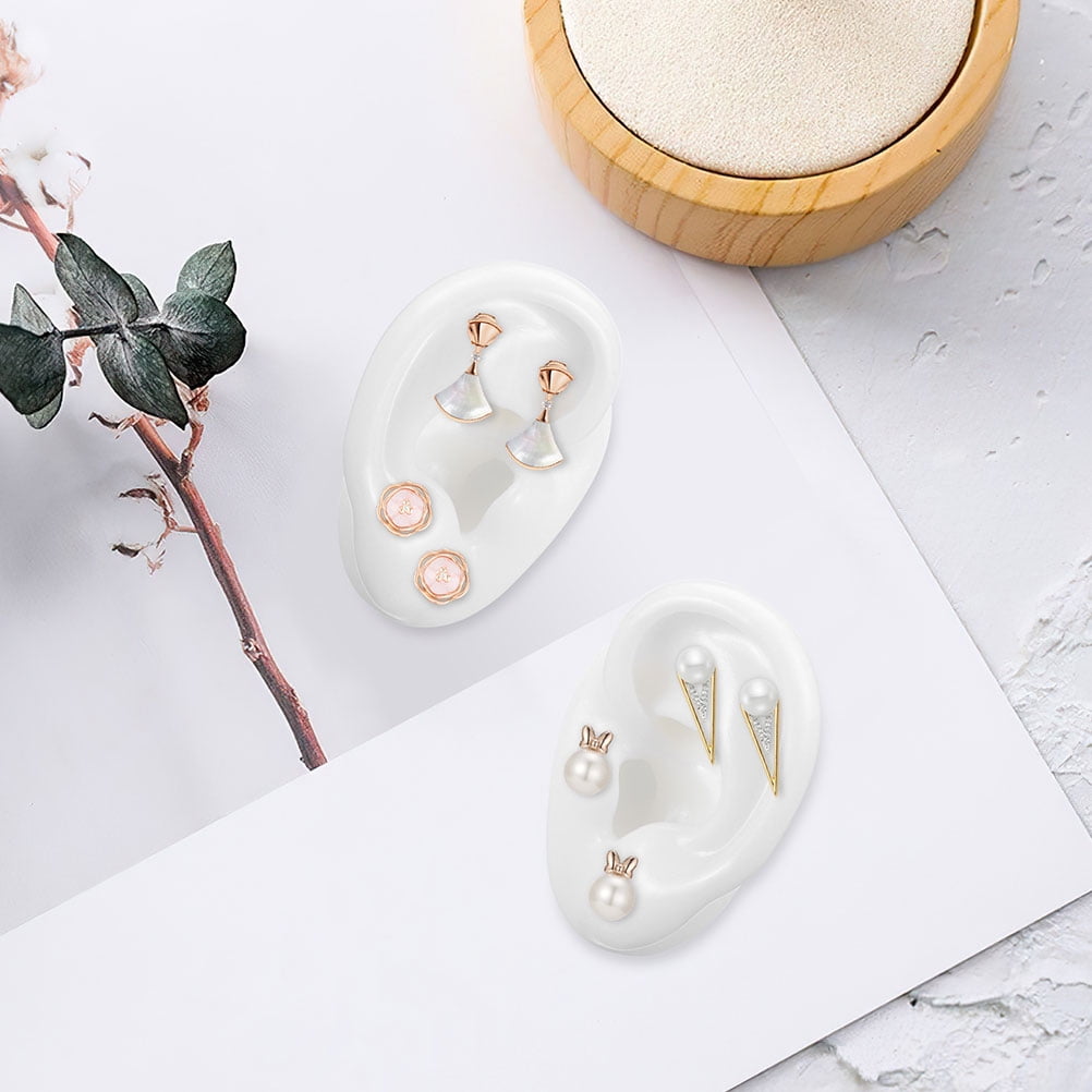 Masteelf 2 Pair Piercing Practice Body Parts Silicone Ear Models ...