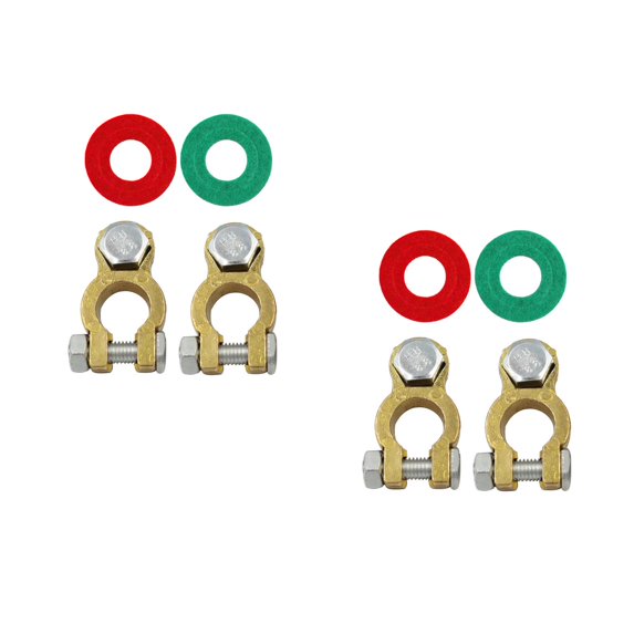 Masteelf 2 Pairs Brass Battery Terminal Connectors Quick Release ...