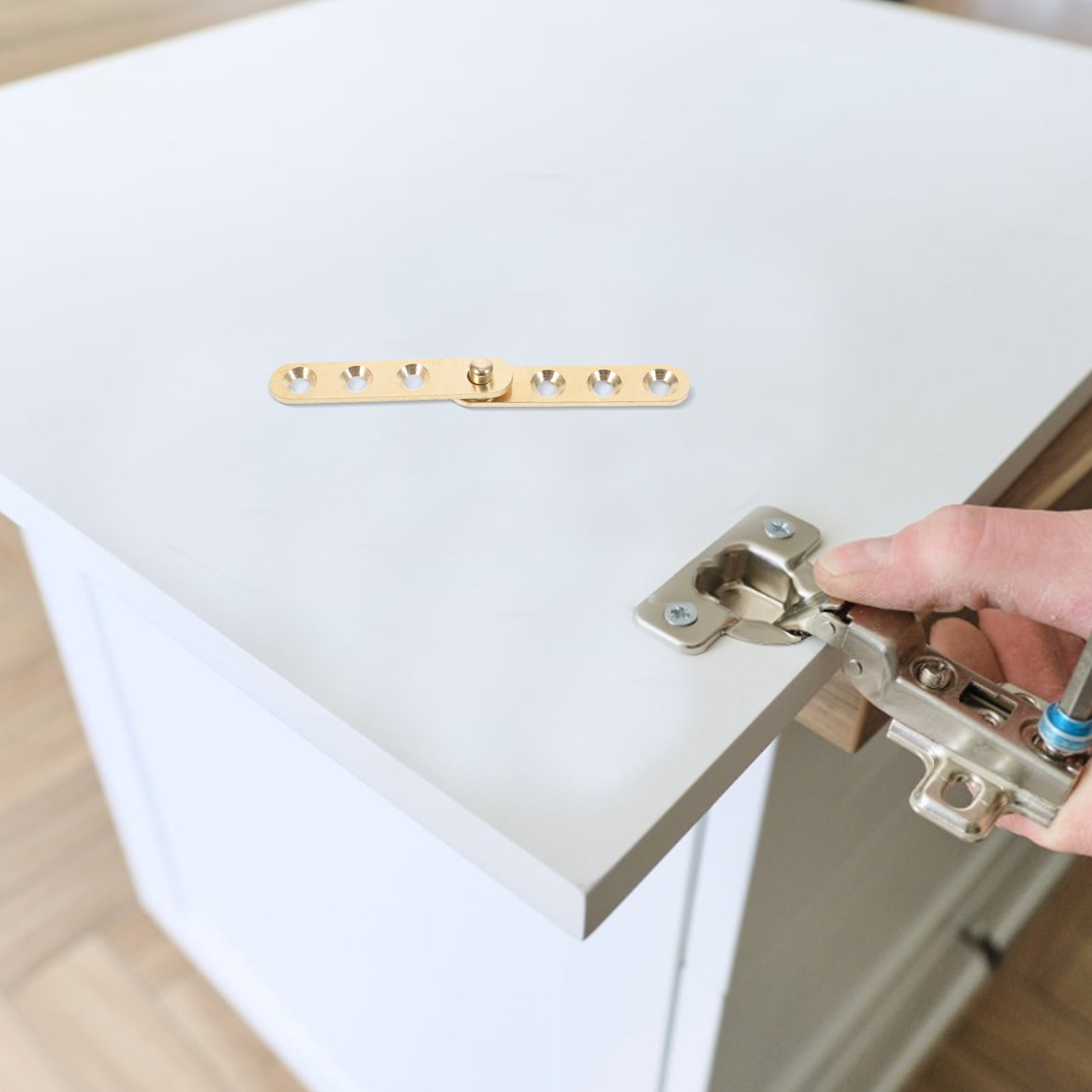 Masteelf 2 Pairs Copper 360 Degree Rotating Hinges Door Pivot Hinges ...