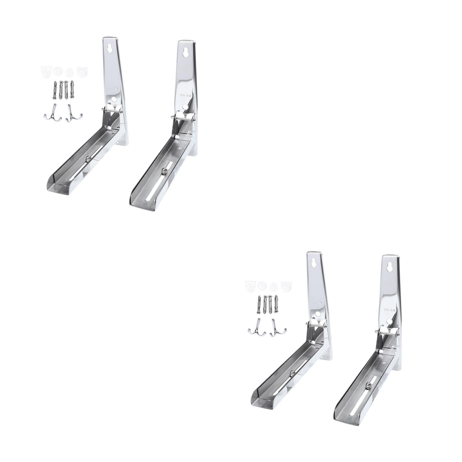 Masteelf 2 Pairs Stainless Steel Microwave Wall Mount Brackets ...