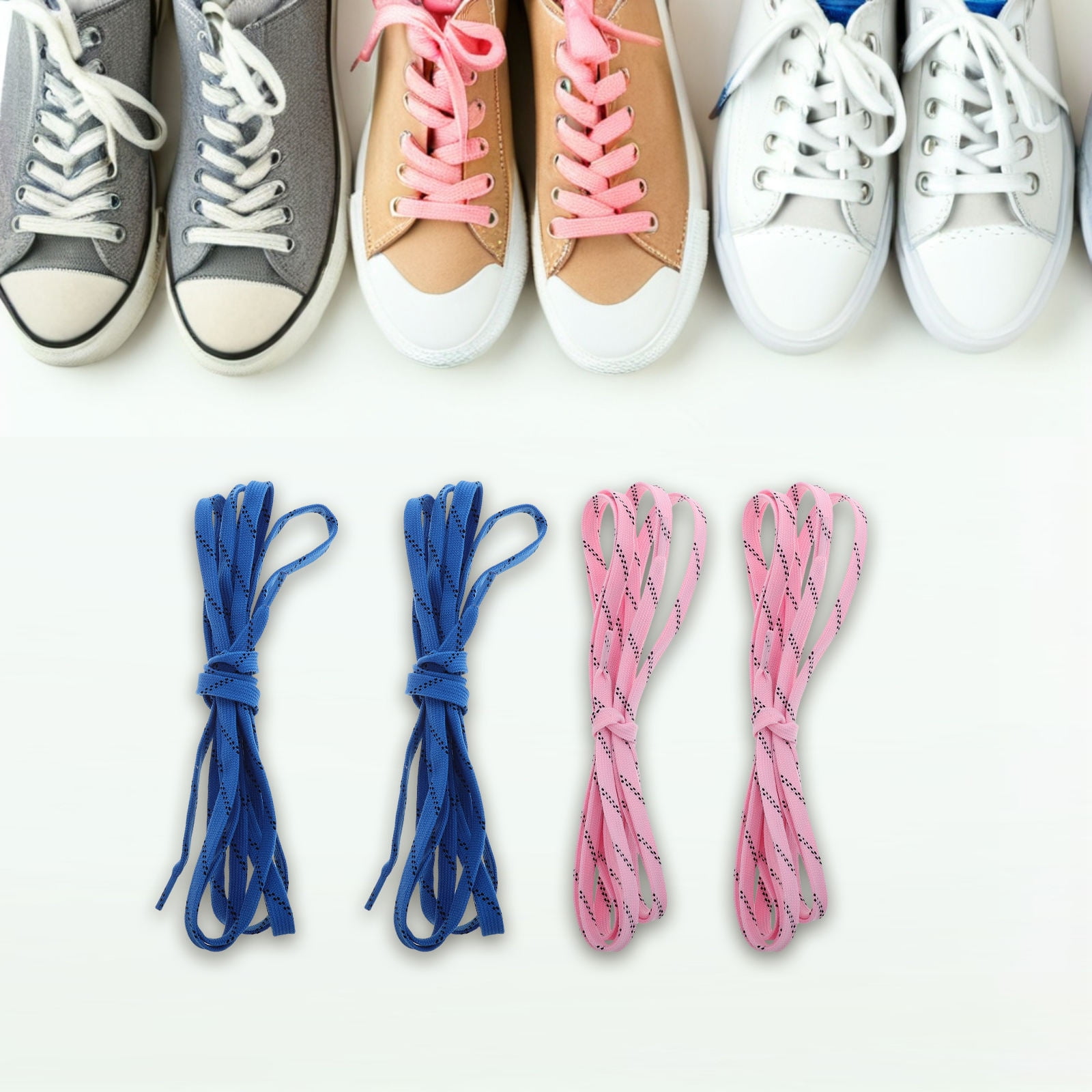 Masteelf 2 Pairs Of Sturdy Roller Skate Laces Heavy Duty Waxed Ice ...