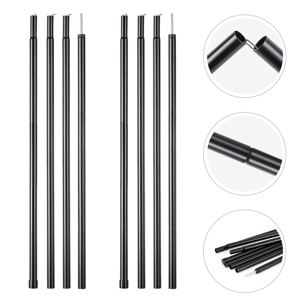 Masteelf 2 Pcs Canopy Poles Camping Tarp High Performance Tent Portable ...