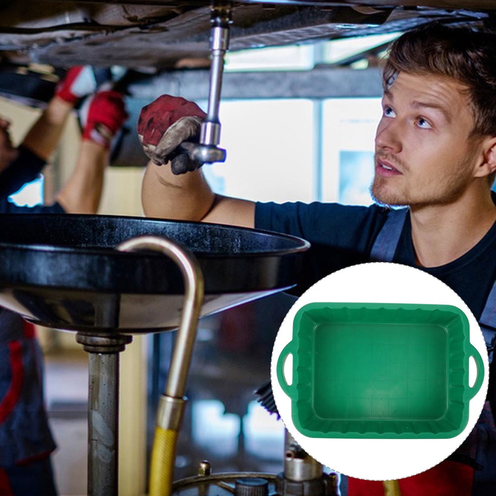 Masteelf 2 Pcs Engine Oil Drain Container Air Conditioner Drip Pan ...