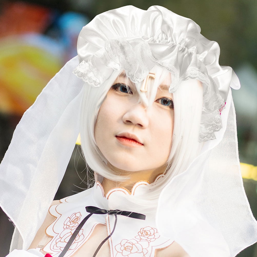 Masteelf 2 Pcs Lace Maid Hat White Mob Cap Bonnet Maid Costume Hat ...