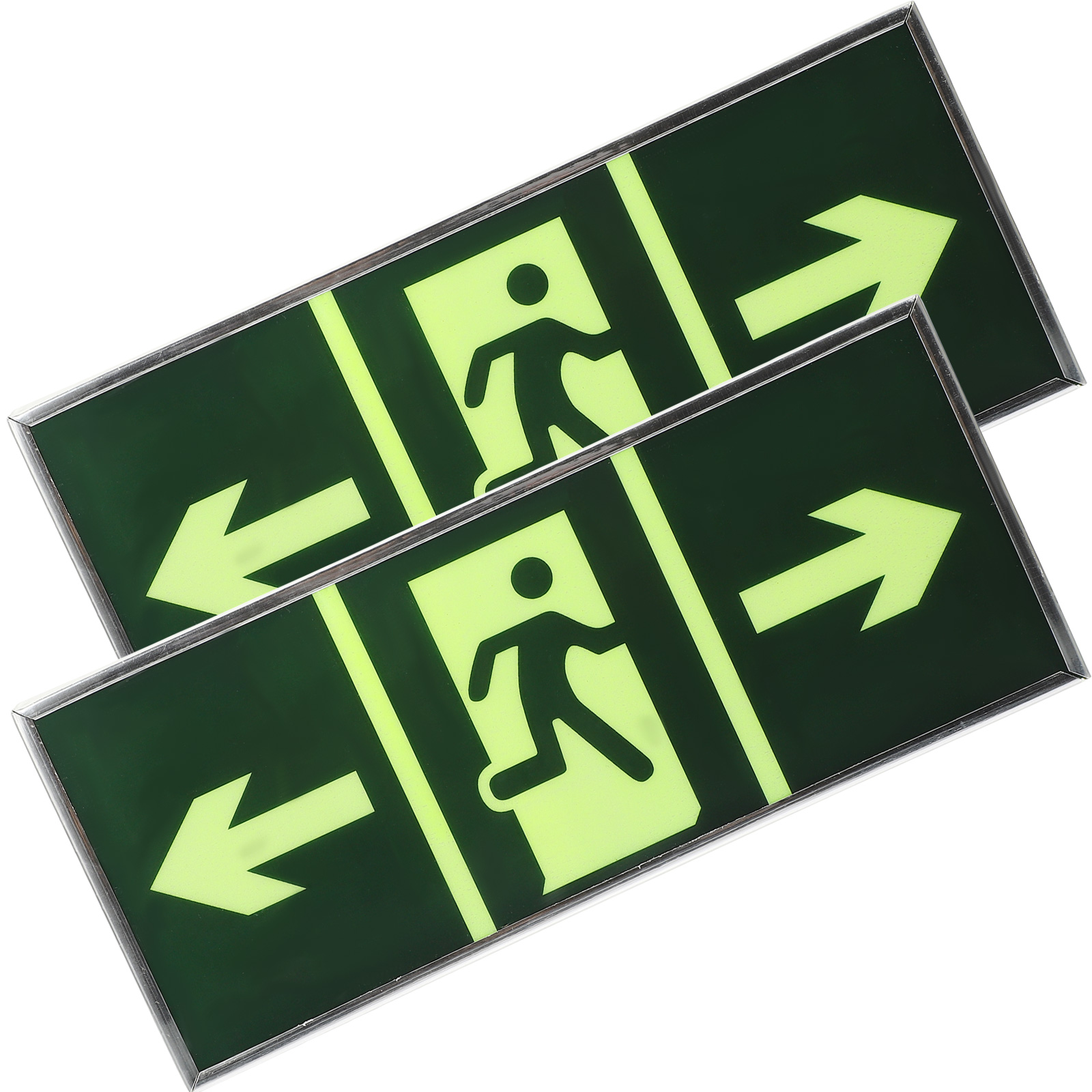 Masteelf 2 Pcs Luminous Exit Sign Floor Stickers Compact Size Adhesive ...