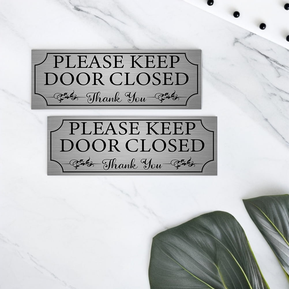 Masteelf 2 Pcs Please Keep Door Closed Sign Sticker Waterproof Pvc ...